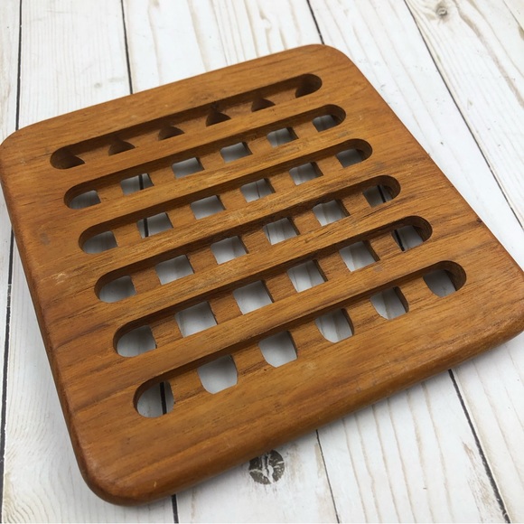 Accents | Vintage Good Wood Teak Trivet Mcm Retro Made In Thailand ...